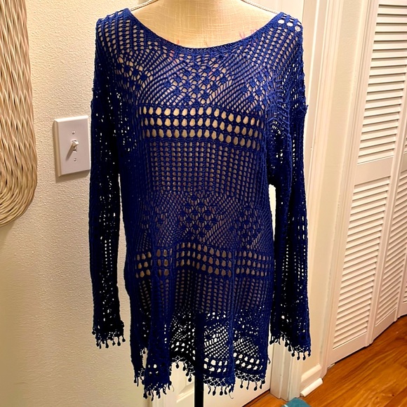 Hannah | Sweaters | Hannah Royal Blue Knit Top | Poshmark